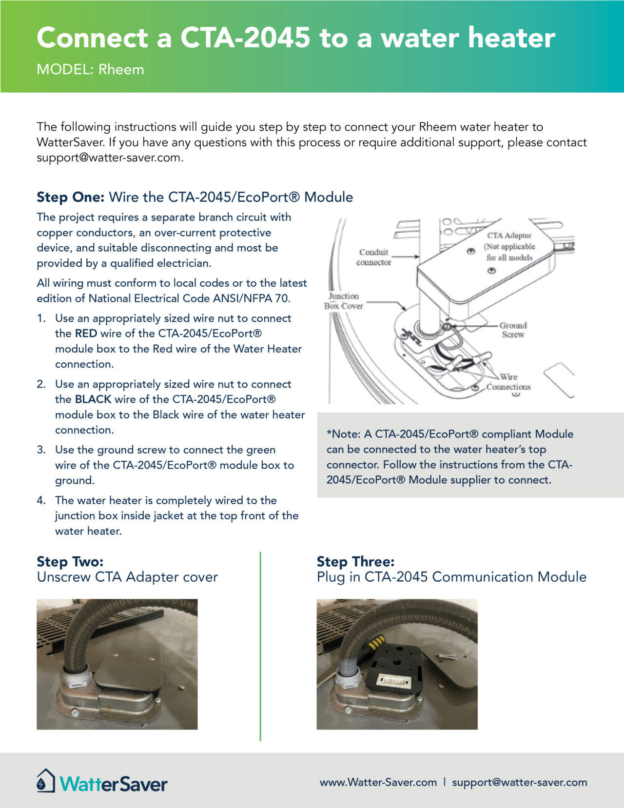 Equipment Eligibility - Watter-Saver